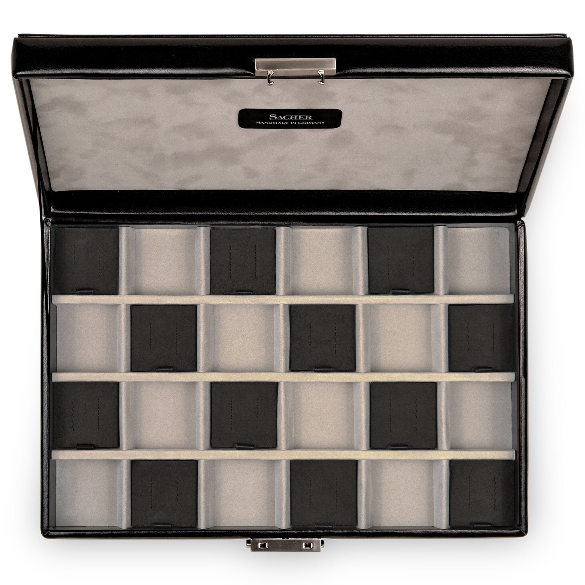 SACHER case with 24 compartments VARIO CASO vario caso / black (leather ...